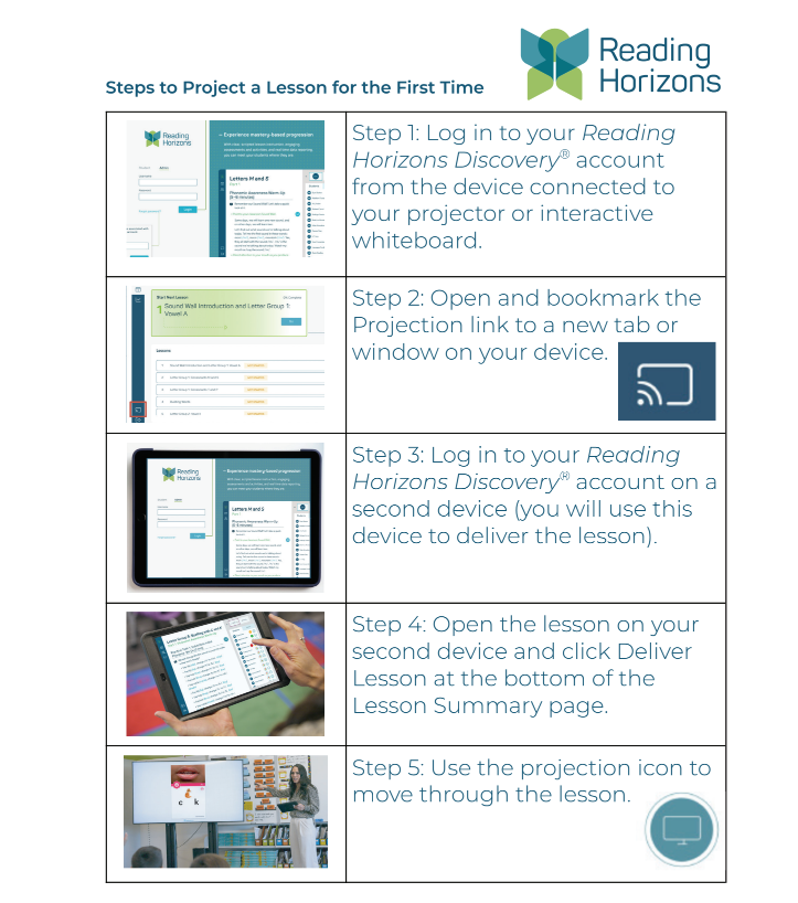 How Do I Project a Lesson