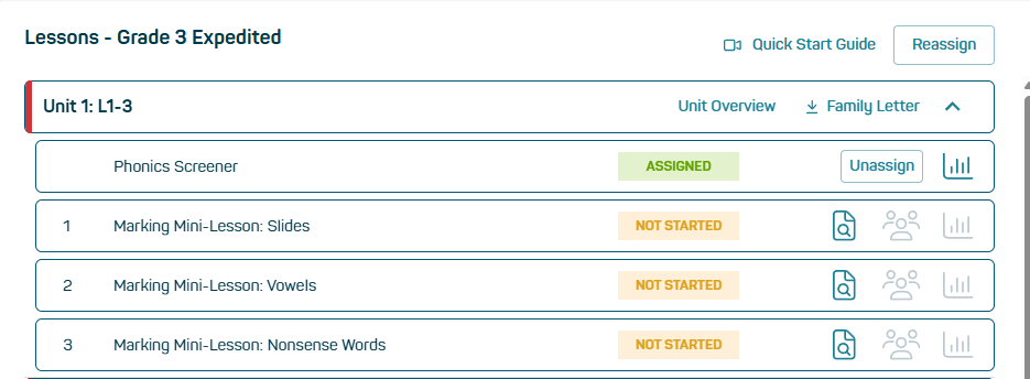 Unassigning Assessments in Reading Horizons® Discovery