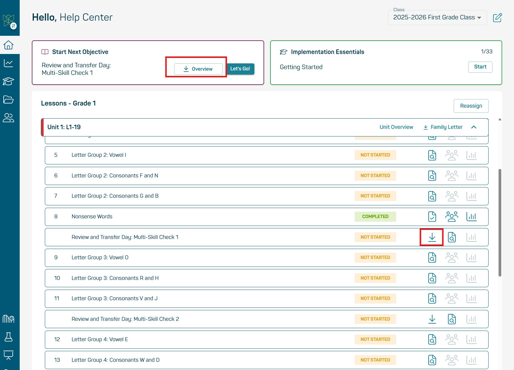 Assigning the Multi-Skill Check in Reading Horizons® Discovery